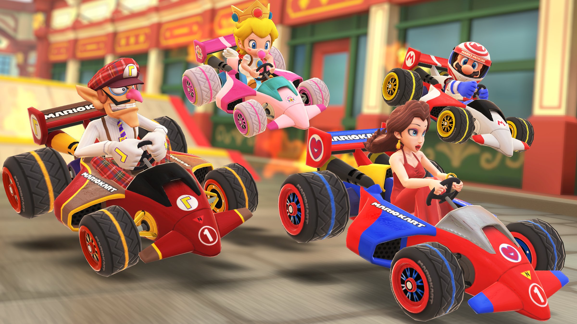 File:MKT City Racer Pipe 1 Drivers.jpg - Super Mario Wiki, the Mario ...