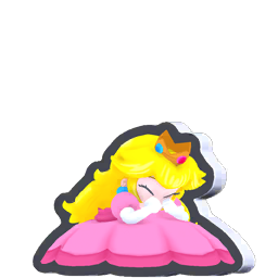 File:Standee Crouching Peach.png - Super Mario Wiki, the Mario encyclopedia
