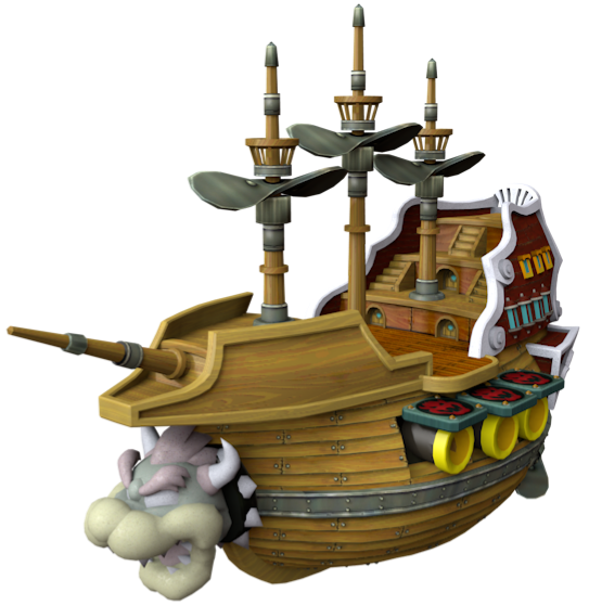 File:NSMBW Asset Model Bowser's Airship.png - Super Mario Wiki, the ...