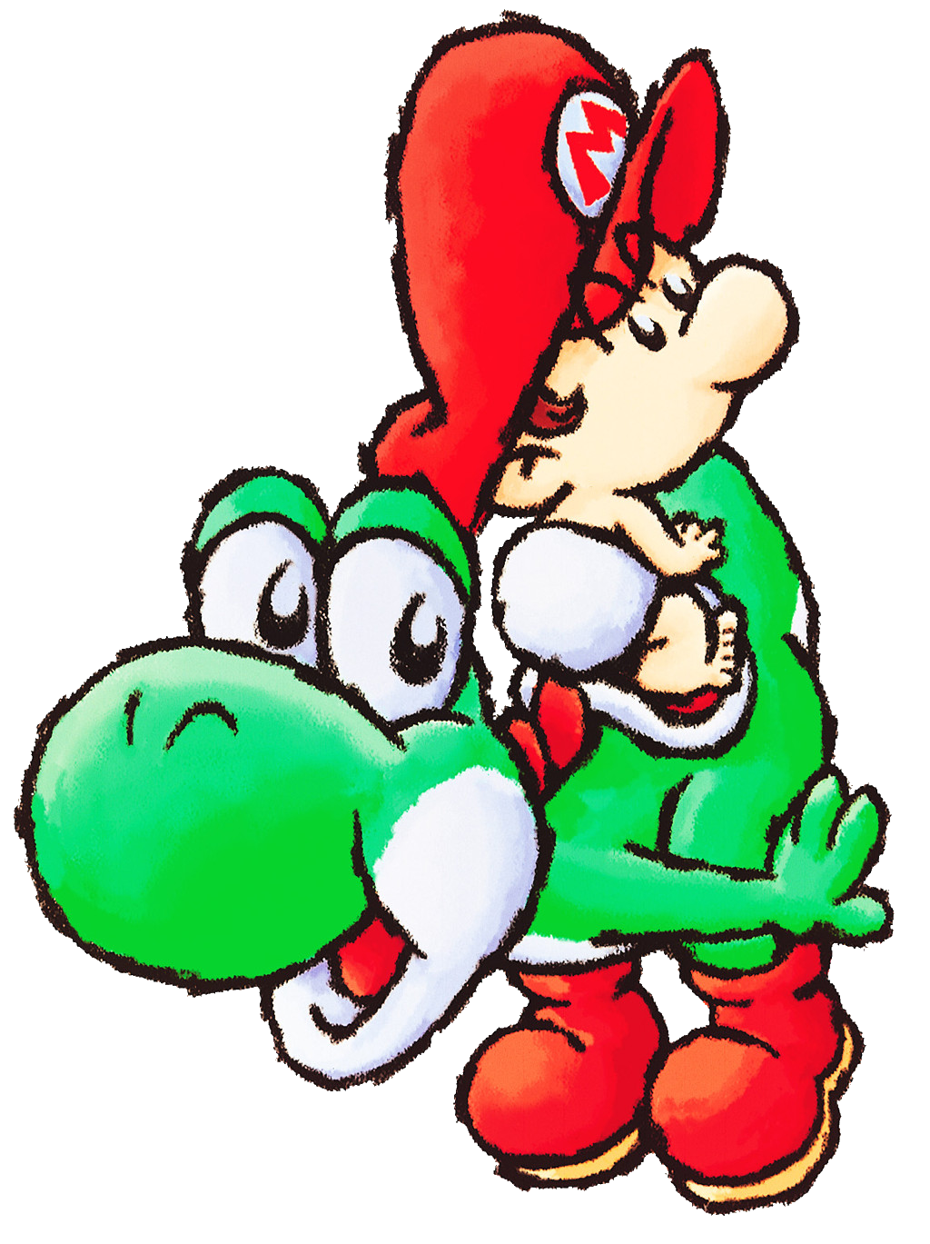 File:Babymarioandyoshi.png - Super Mario Wiki, the Mario encyclopedia