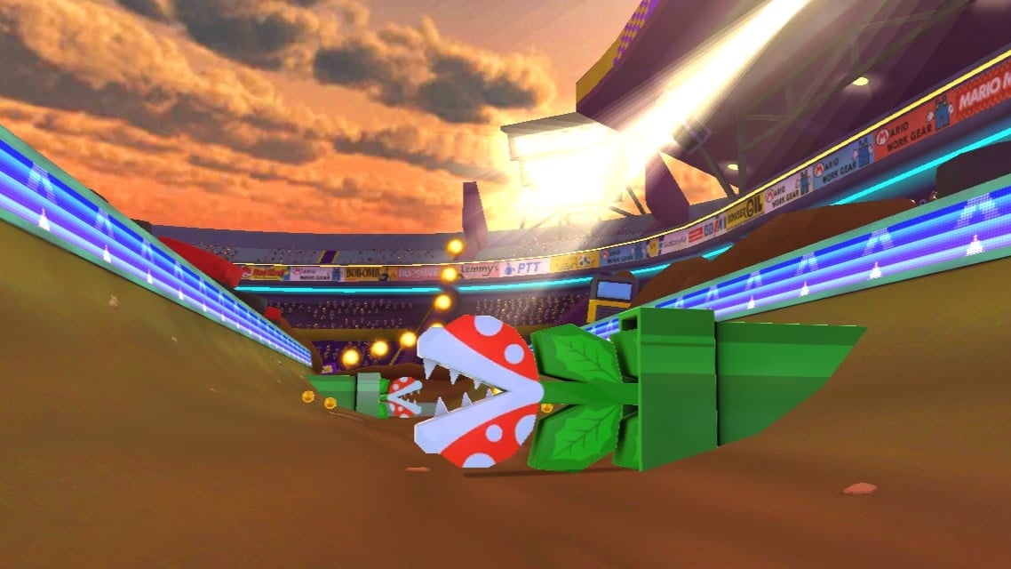 File:MKT GCN Waluigi Stadium Piranha Plants.jpg - Super Mario Wiki, the ...