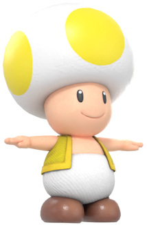 File:LM3 Yellow Toad Model.png - Super Mario Wiki, the Mario encyclopedia