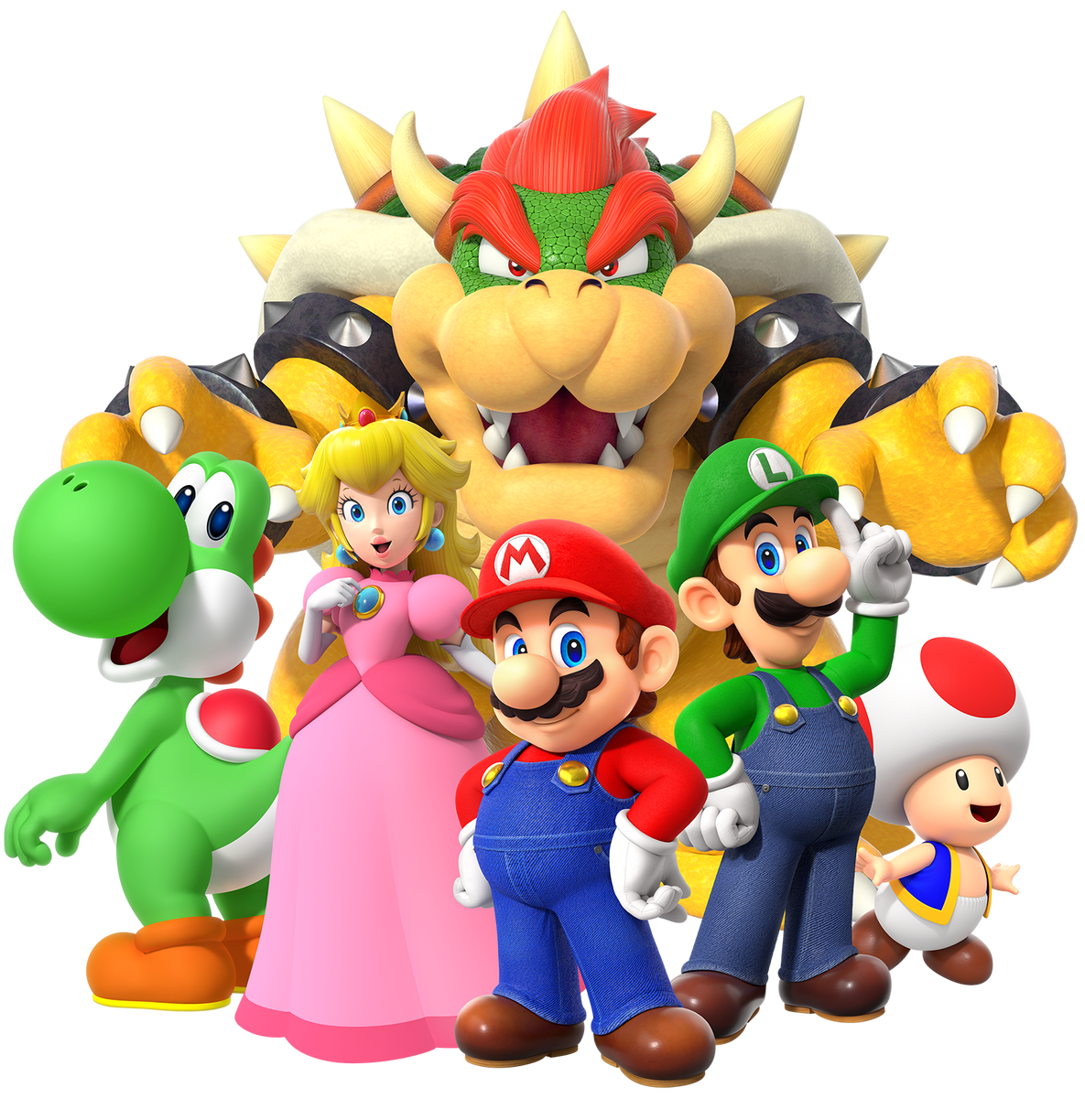 File:Super Mario Main Characters Art.png - Super Mario Wiki, the Mario ...