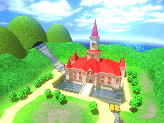 File:View of Peach's Castle MP3 BG.png - Super Mario Wiki, the Mario ...