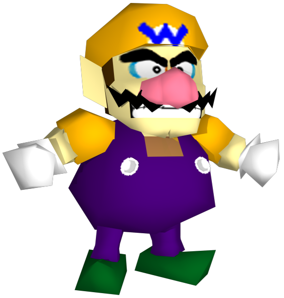 File:MarioTennis64WarioModel.png - Super Mario Wiki, the Mario encyclopedia
