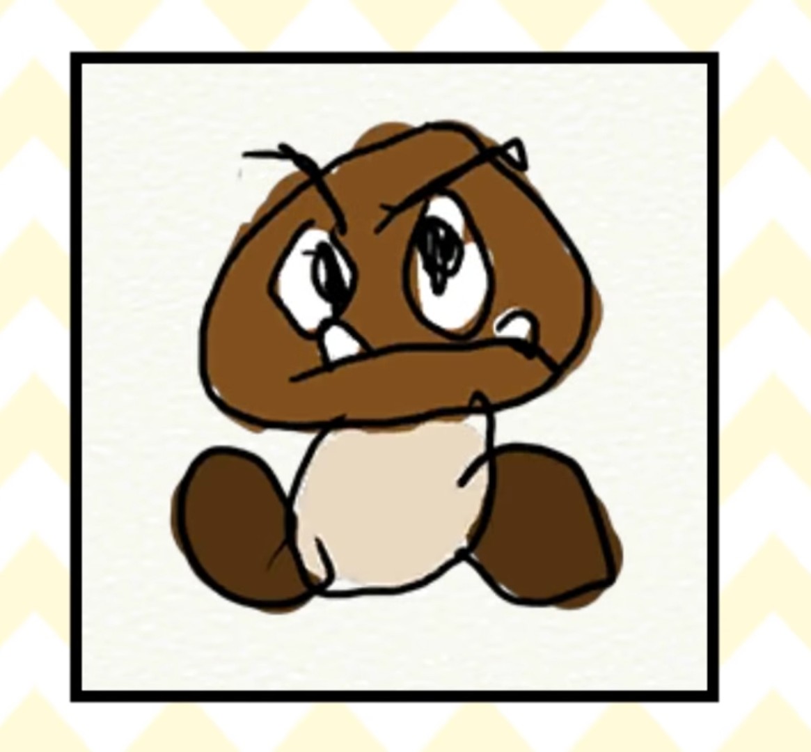 File:WWG Goomba amiibo Drawing.jpg - Super Mario Wiki, the Mario ...