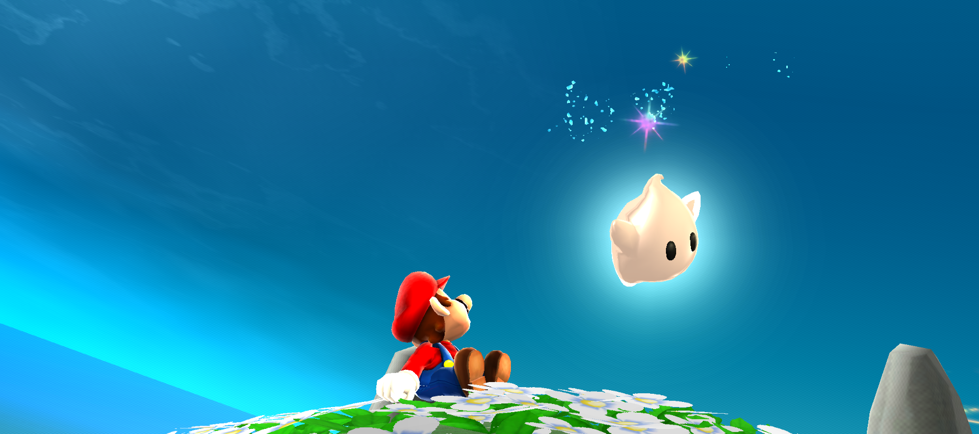 File:Mario looking at Luma CN.png - Super Mario Wiki, the Mario ...