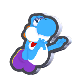 File:Standee Swimming Light Blue Yoshi.png - Super Mario Wiki, the ...