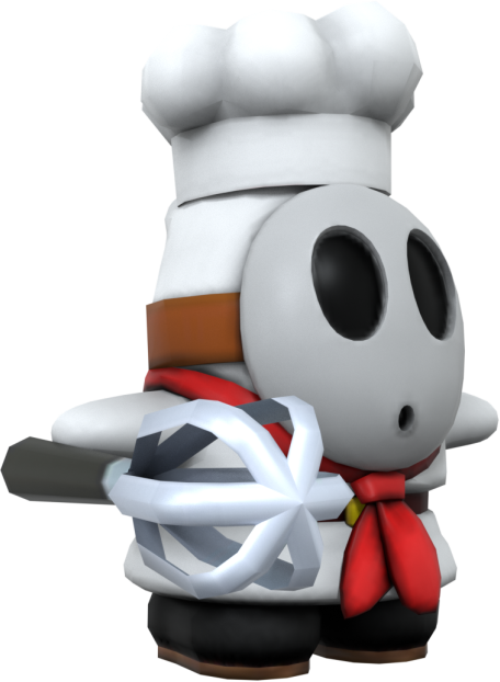 File:MKTPastryChefShyGuyModel.png - Super Mario Wiki, the Mario ...