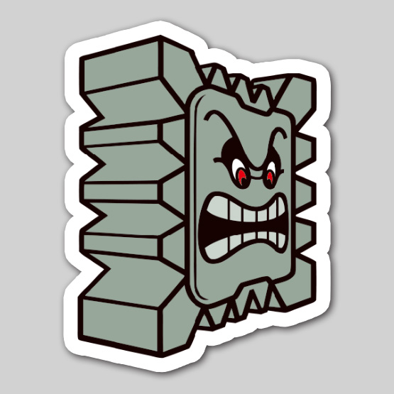 File:Thwomp (Mario Kart 8) - Nintendo Badge Arcade.jpg - Super Mario ...