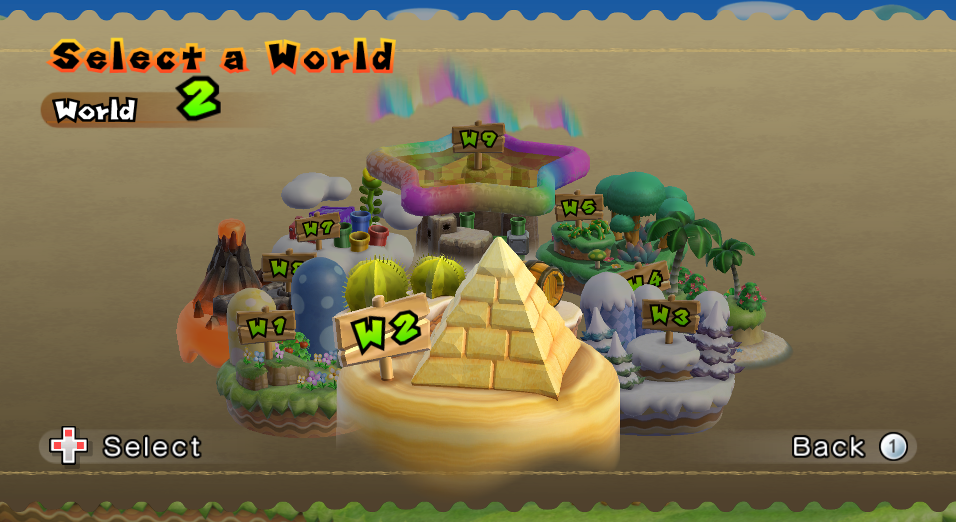 File:NSMBW World 2 World Select.png - Super Mario Wiki, the Mario ...