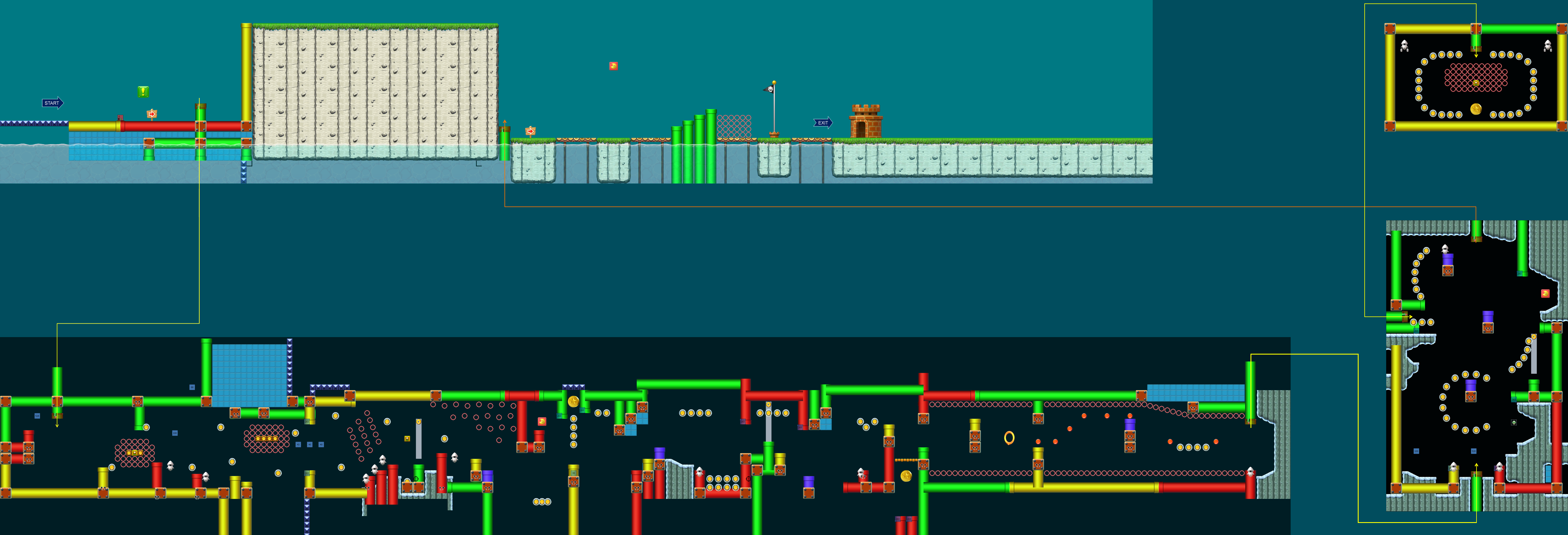 File:NSMBU Blooper's Secret Lair Map.png - Super Mario Wiki, the Mario ...