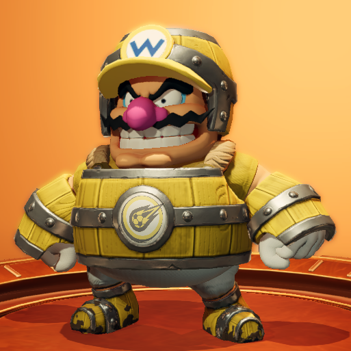 File:Wario (Barrel Gear) - Mario Strikers Battle League.png - Super ...