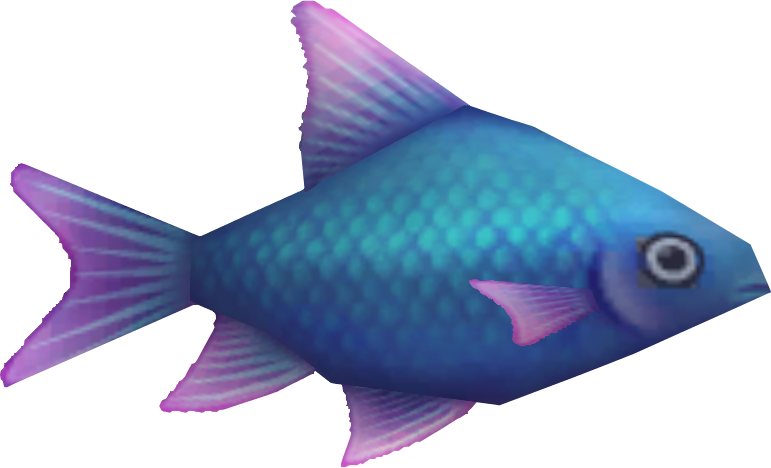 File:SMG Asset Model Fish (Blue).png - Super Mario Wiki, the Mario ...