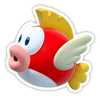 File:Cheep Cheep Jamboree Sticker.png - Super Mario Wiki, the Mario encyclopedia
