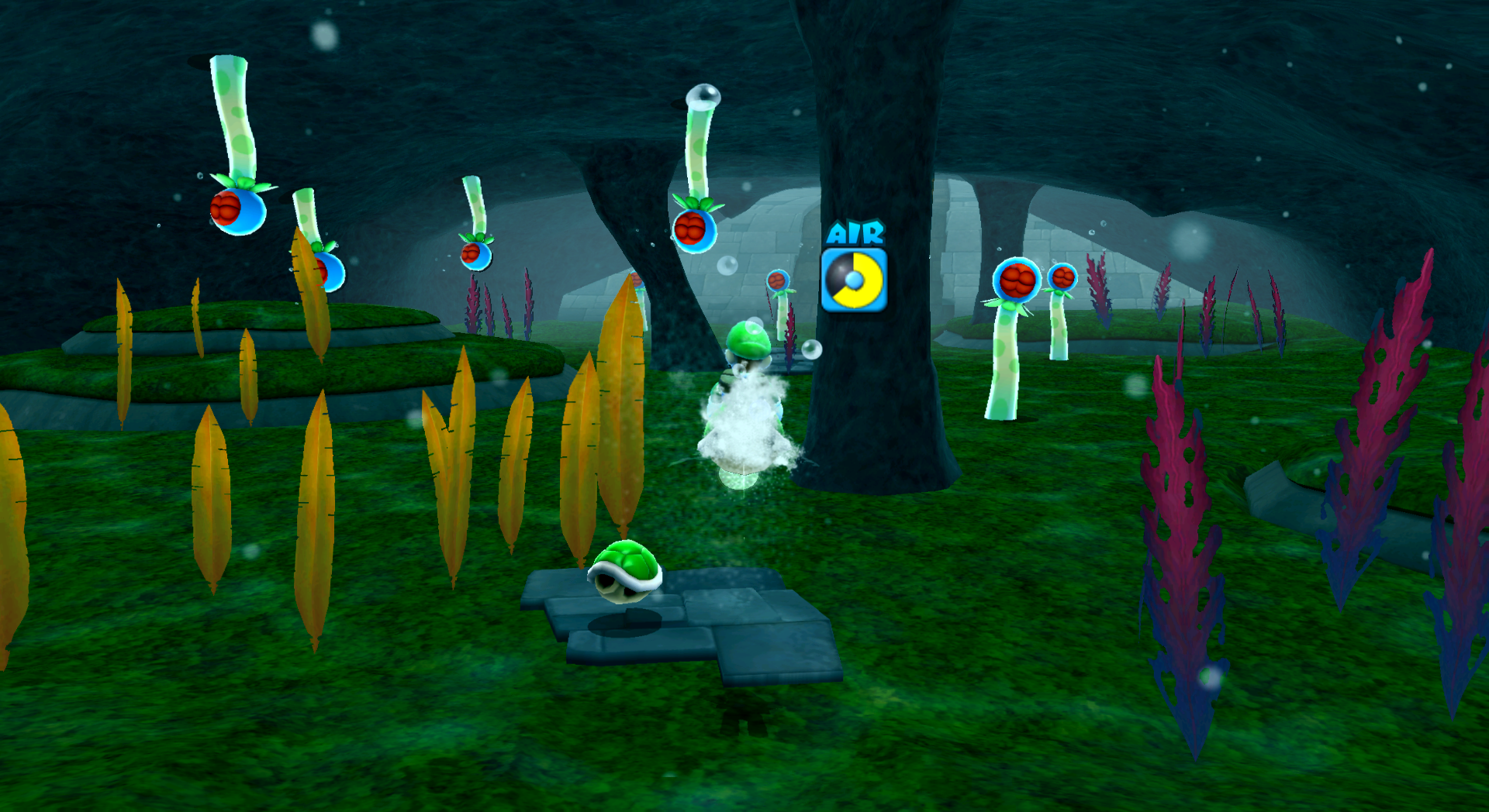 File:SMG2 Slimy Spring Snoodle Cavern.png - Super Mario Wiki, the Mario ...
