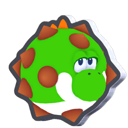 File:Standee Spike Ball Yoshi.png - Super Mario Wiki, the Mario ...
