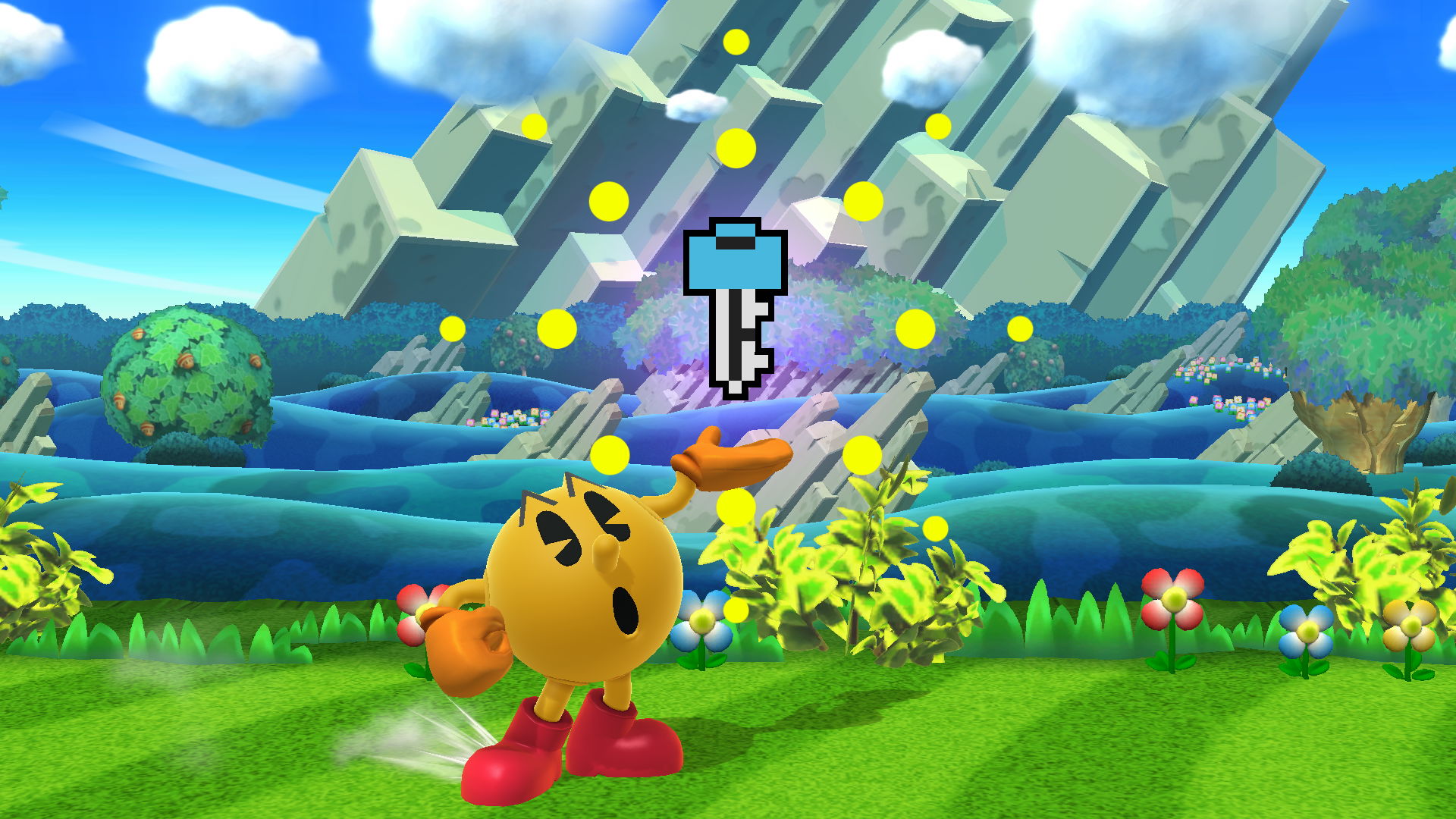 File:Pac-Man Bonus Fruit Key Wii U.jpg - Super Mario Wiki, the Mario ...