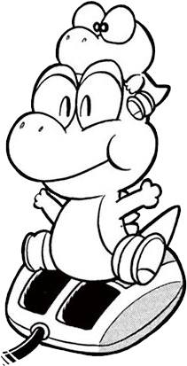 File:Yoshi on the SNES Mouse SMKun.png - Super Mario Wiki, the Mario ...