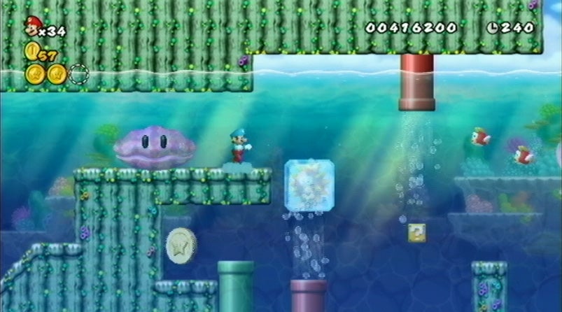 File:NSMBW W1-4 3rd Star Coin.jpg - Super Mario Wiki, the Mario ...