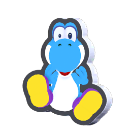 File:Standee Too Bad Light Blue Yoshi.png - Super Mario Wiki, the Mario ...