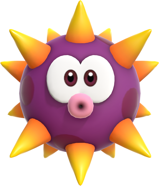 File:Urchin model SMBW.png - Super Mario Wiki, the Mario encyclopedia
