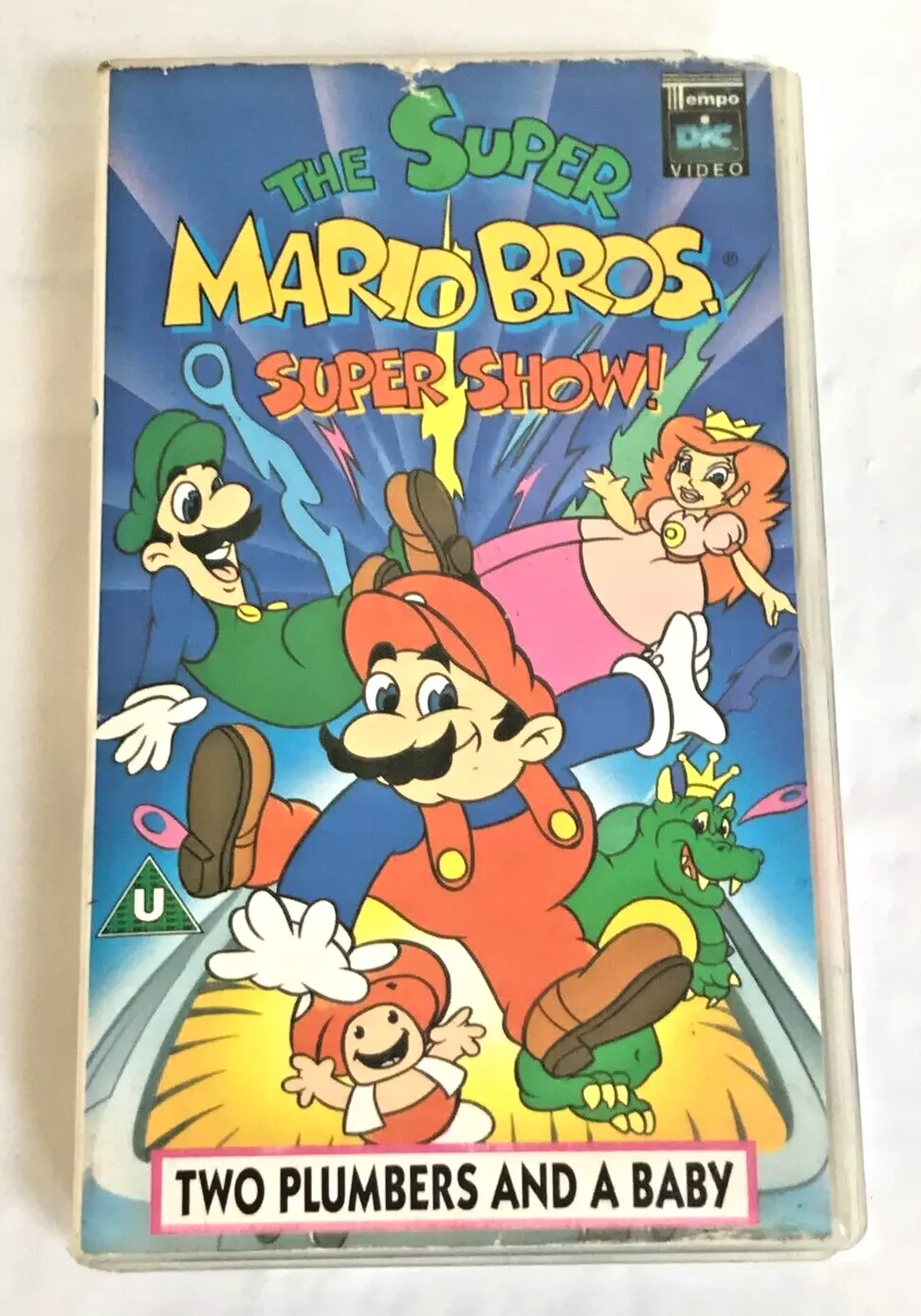 File:TSMBSS Two Plumbers and a Baby UK VHS.png - Super Mario Wiki, the ...