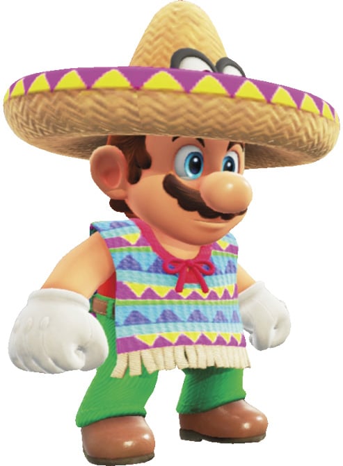 File:SMO Artwork Mario (Sombrero and Poncho).jpg - Super Mario Wiki ...