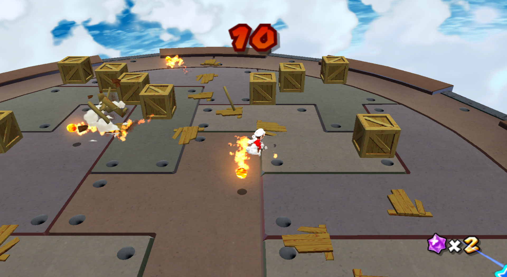 File:SMG2 Rightside Down Great Crate Incinerator.png - Super Mario Wiki ...