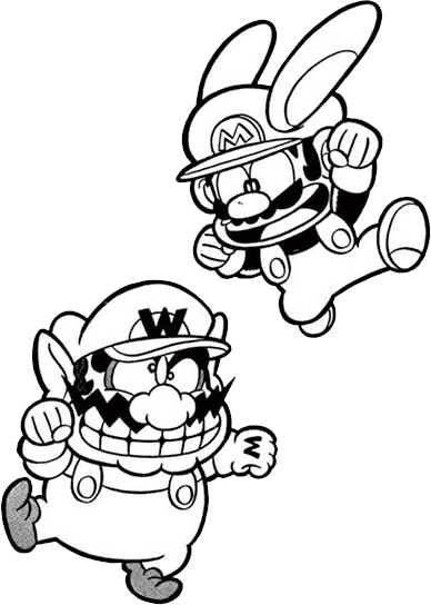 File:Bunny Mario vs Wario SMKun.png - Super Mario Wiki, the Mario ...