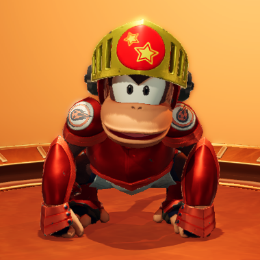 File:Diddy Kong (Knight Gear) - Mario Strikers Battle League.png ...