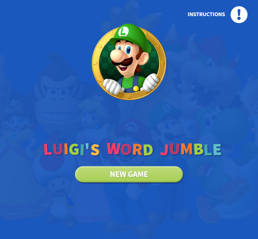 Luigi's Word Jumble - Super Mario Wiki, the Mario encyclopedia