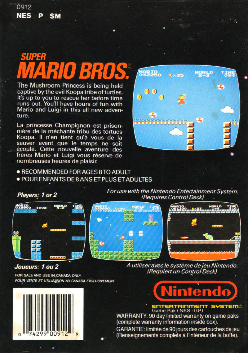 File:SMB - Back Box CAN.jpg - Super Mario Wiki, the Mario encyclopedia