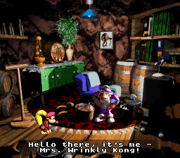 File:Wrinkly's Save Cave DKC3.png - Super Mario Wiki, the Mario ...