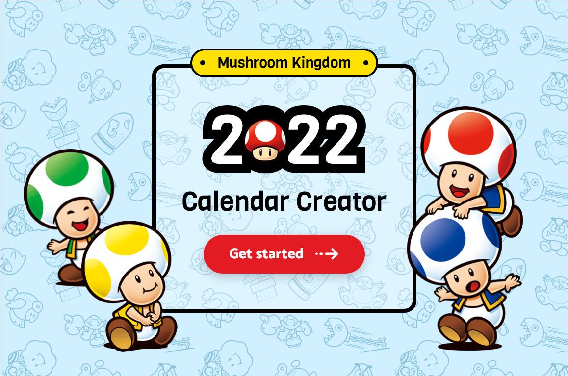 Nintendo Online Calendar Creator - Super Mario Wiki, the Mario encyclopedia