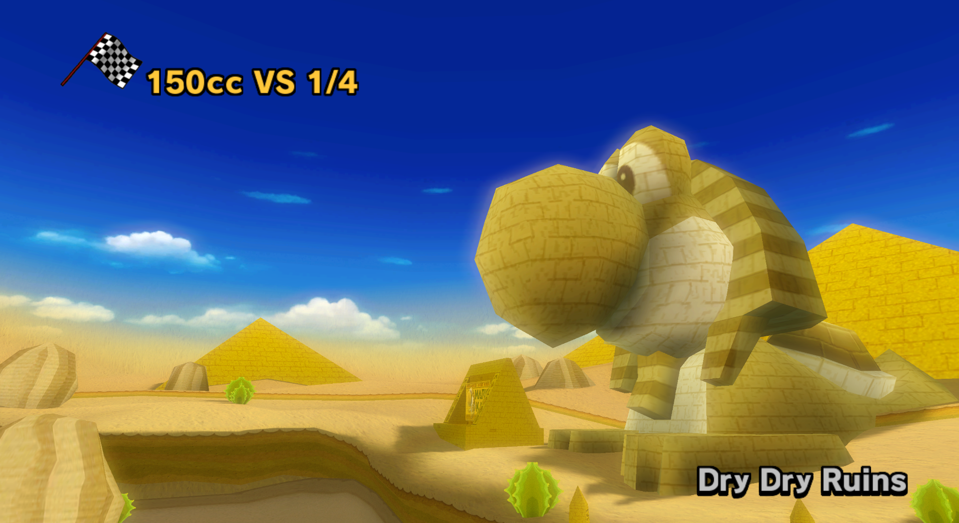 File:MKW Dry Dry Ruins Yoshi statue.png - Super Mario Wiki, the Mario ...