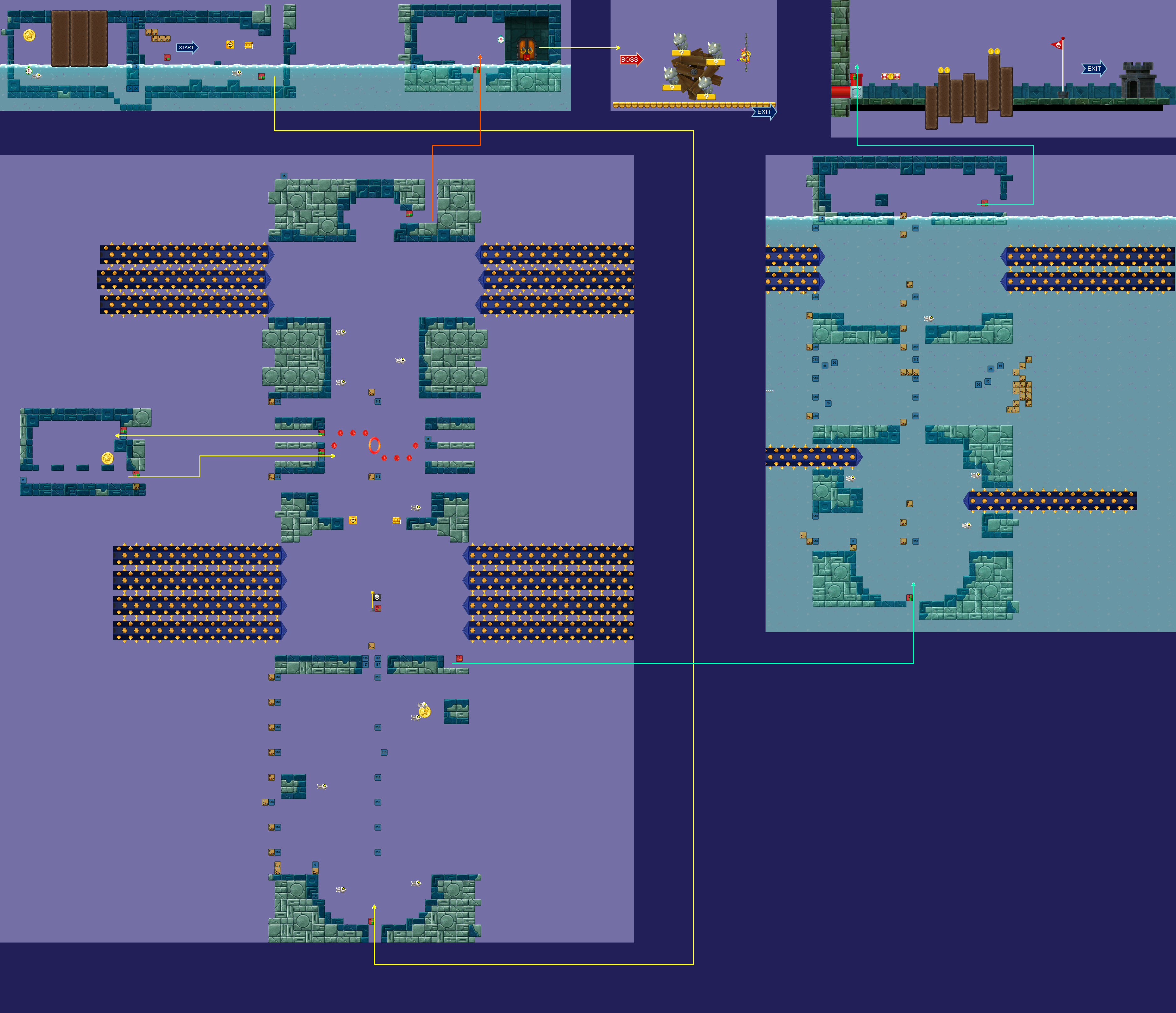 File:NSMB2 map 3TOW.png - Super Mario Wiki, the Mario encyclopedia