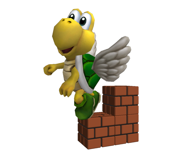 File:SSBB Green Koopa Paratroopa Trophy Model.png - Super Mario Wiki ...