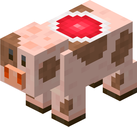 File:Minecraft Mario Mash-Up Pig Saddled Render.png - Super Mario Wiki ...