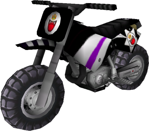 File:Standard Bike L (King Boo) Model.png - Super Mario Wiki, the Mario ...