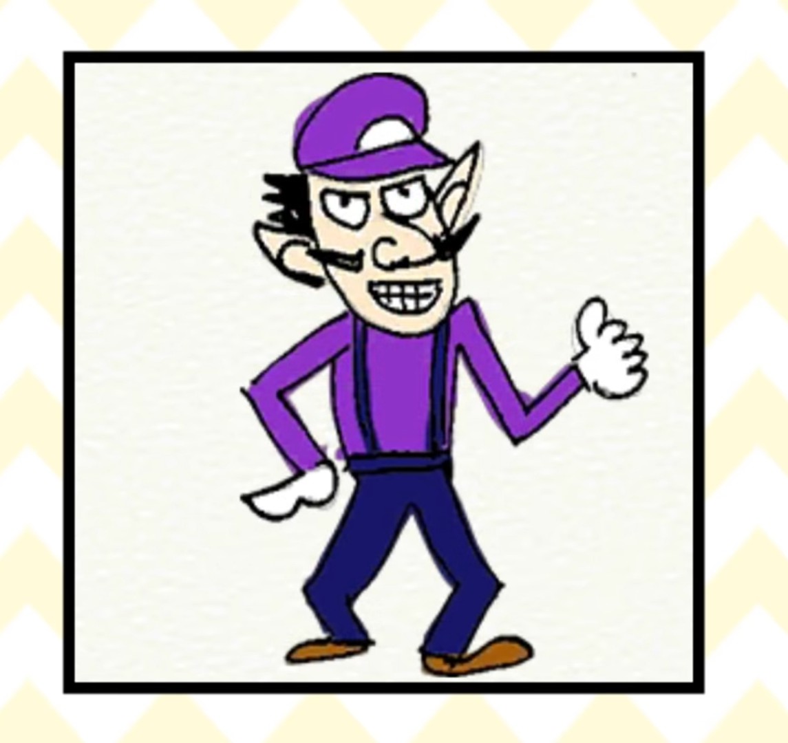 File:WWG Waluigi amiibo Drawing.jpg - Super Mario Wiki, the Mario ...