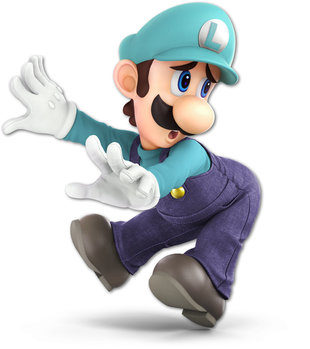 File:Luigi Cyan SSBU.png - Super Mario Wiki, the Mario encyclopedia