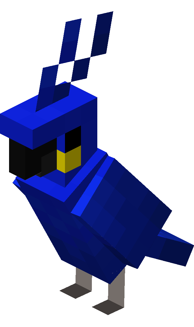 File:Minecraft Blue Parrot.png - Super Mario Wiki, the Mario encyclopedia
