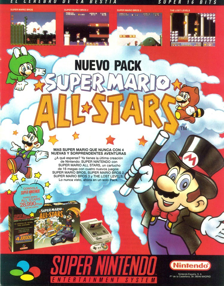 File:SMAS - print ad ESP.png - Super Mario Wiki, the Mario encyclopedia