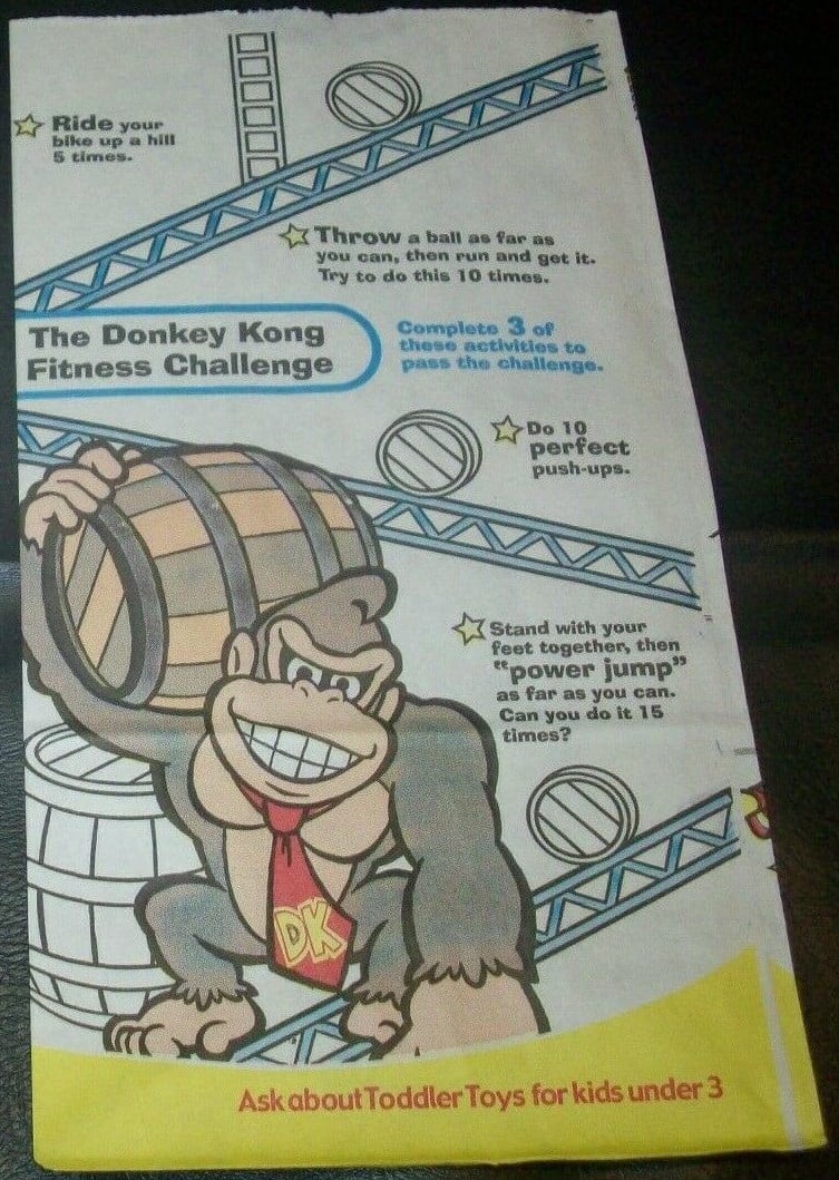 File:Take the Mario Challenge Happy Meal bag back.jpg - Super Mario ...