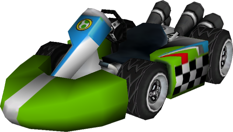 File:Standard Kart M (Yoshi) Model.png - Super Mario Wiki, the Mario encyclopedia