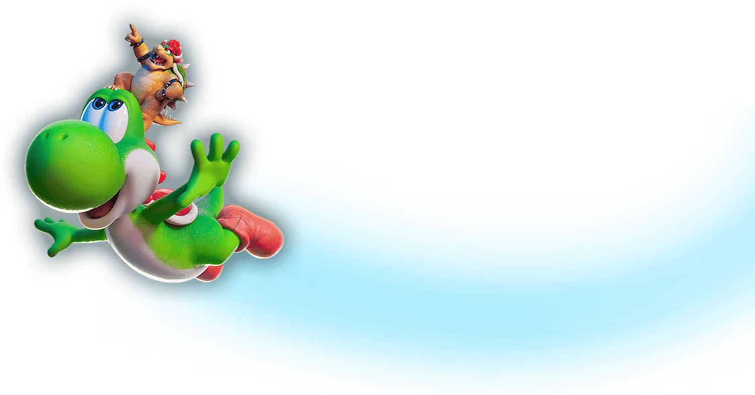 File:TSMGM Yoshi and Mini Bowser artwork.png - Super Mario Wiki, the ...