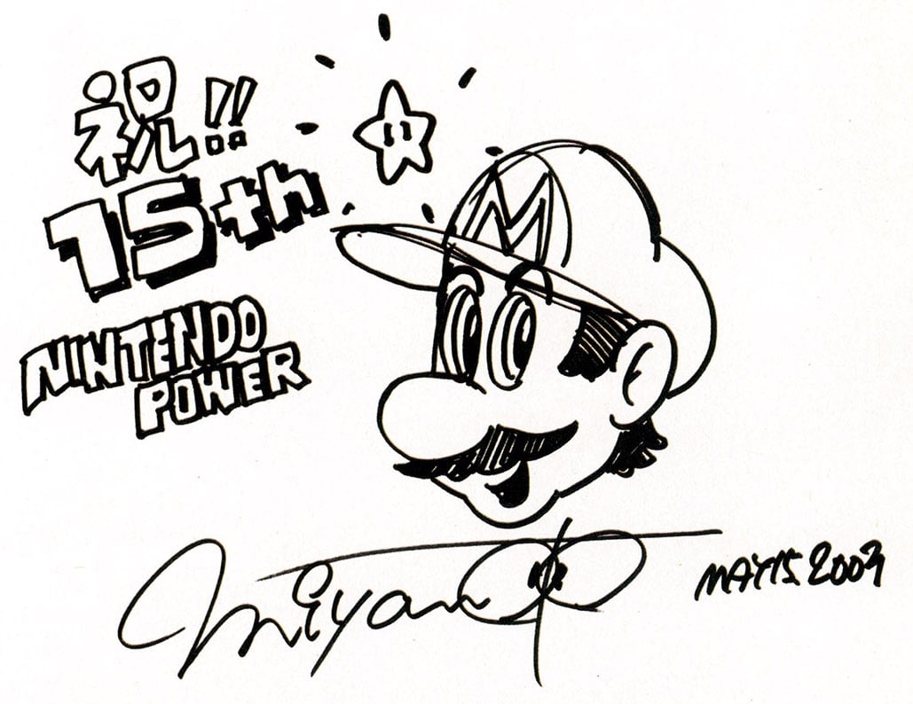File:NP 15th Anniversary Miyamoto Sketch.jpg - Super Mario Wiki, the ...