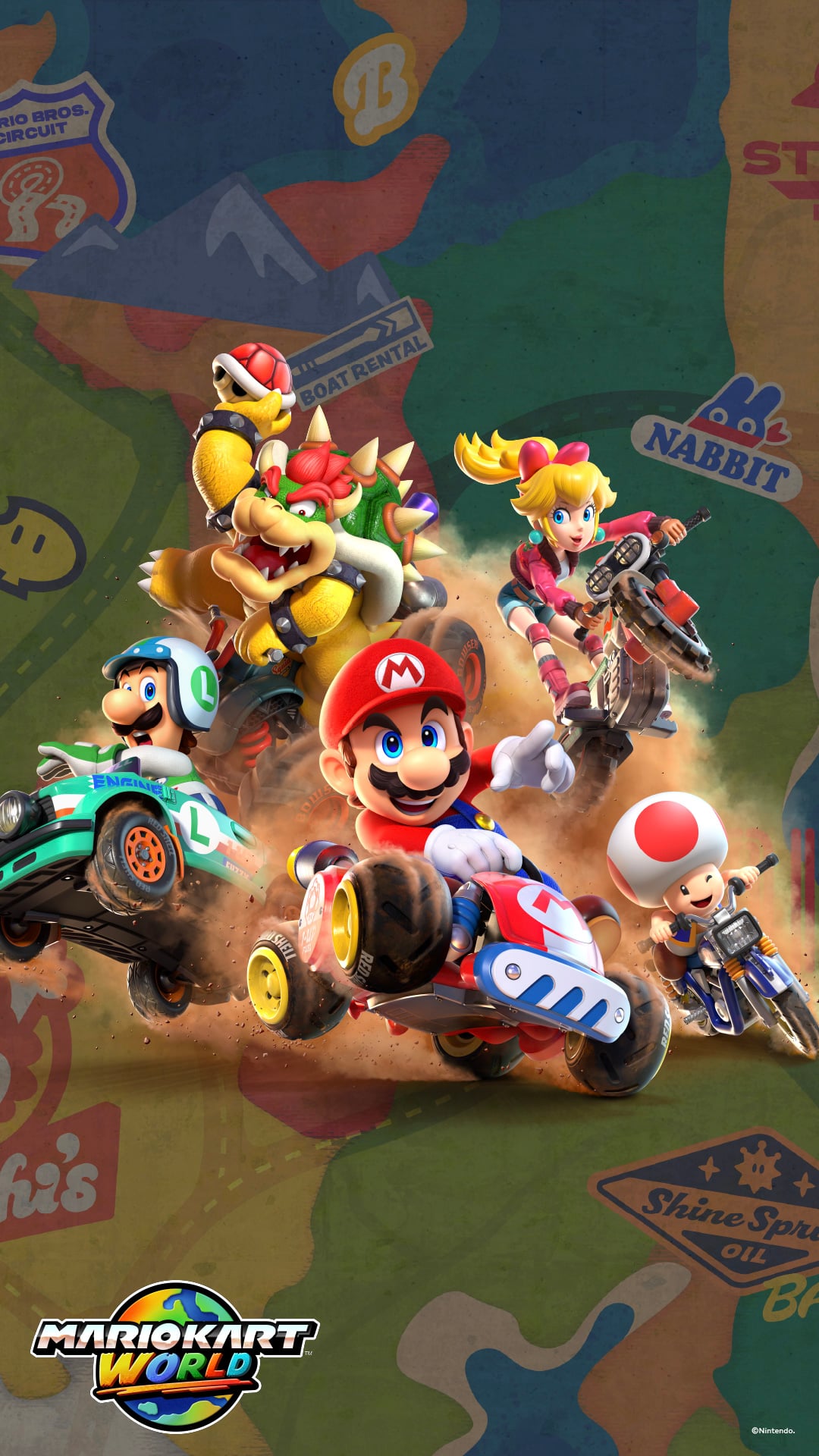File:My Nintendo MKWorld map wallpaper smartphone.jpg - Super Mario ...