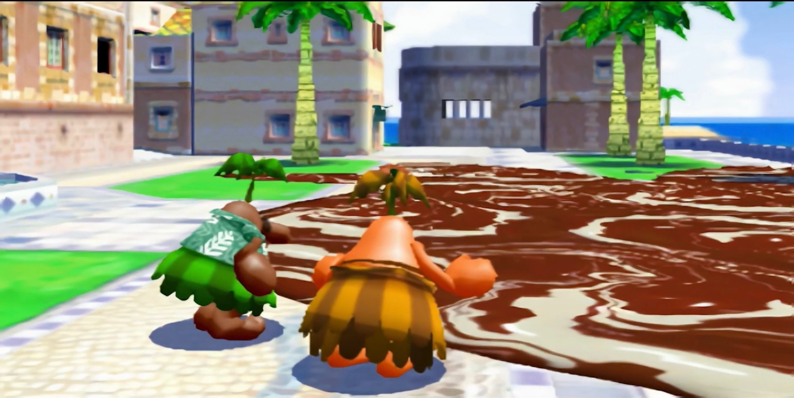 File:SMS Two Piantas see paint in Delfino Plaza HD.jpg - Super Mario ...